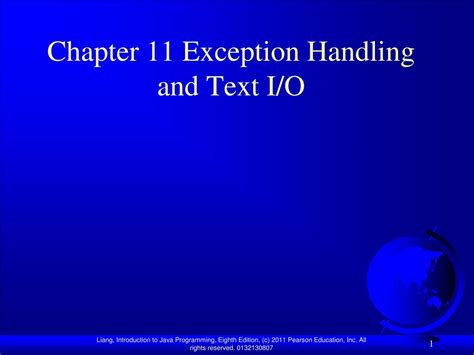 Ppt Chapter 11 Exception Handling And Text Io Powerpoint
