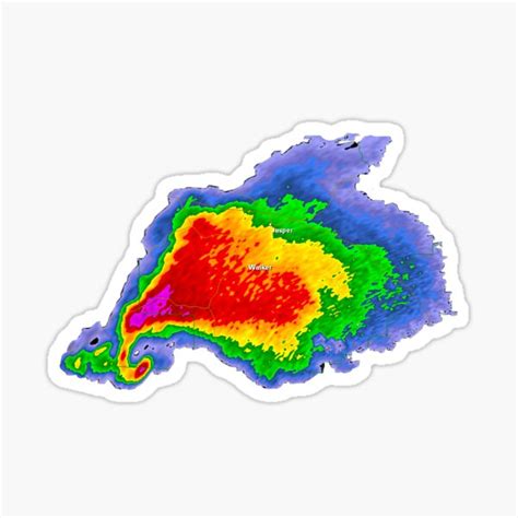 Supercell Radar Hook Echo 1 Sticker For Sale By Asasch Redbubble