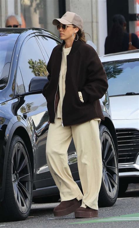 Jessica Alba In A Beige Cap Was Seen Out In Beverly Hills 12282024