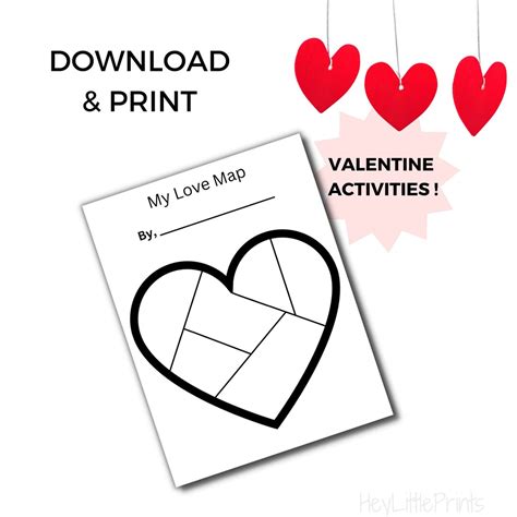 Printable Heart Map My Heart Map School Activity Etsy