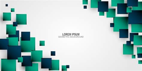 Premium Vector Blue And Green Geometric Rectangles Background