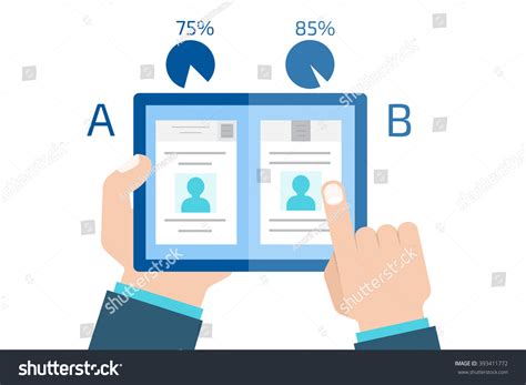 Ab Comparison Split Testing Concept Computer Stock Vector Royalty Free