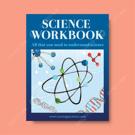 Watercolor Molecule And Dna Illustration Featured On Science Book Cover Vector Print Drawing