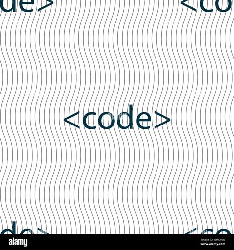 Code Sign Icon Programming Language Symbol Seamless Pattern With