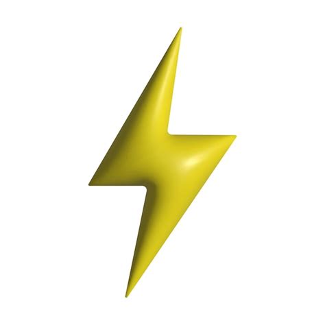 Premium Vector 3d Lightning Bolt Icon