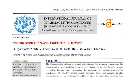 Pharmaceutical Process Validation A Review