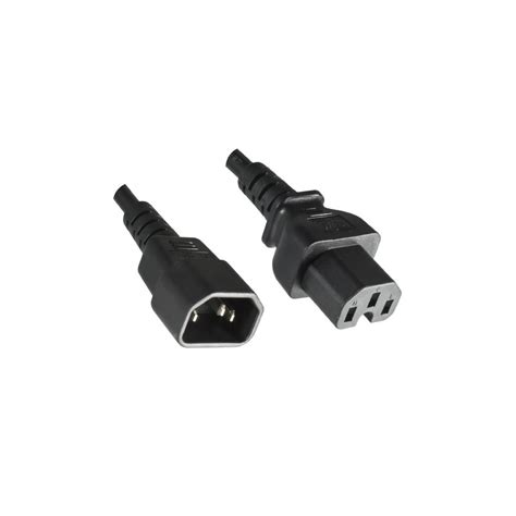 Iec C15 To Iec C16 C14 Power Cable Extension 3x1mm² 15m Audiophonics