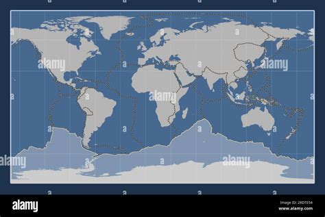 Antarctica Tectonic Plate On The Solid Contour Map In The Patterson Cylindrical Projection
