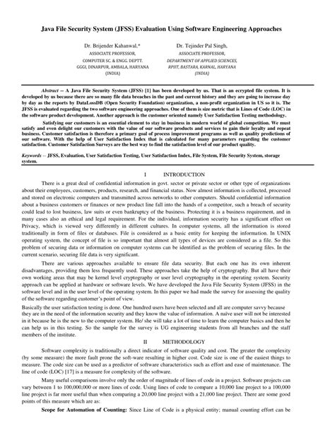 Pdf Java File Security System Jfss Evaluation Using Software
