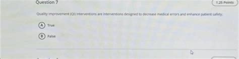 Solved Quality Improvement Qi Interventions Ave