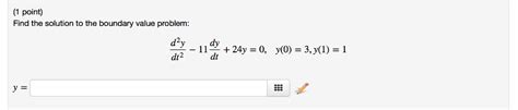 Solved Find The Solution To The Boundary Value Problem