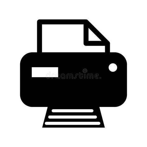 Printer Document Web Shadow Icon Printout Machine Technology Flat Sign