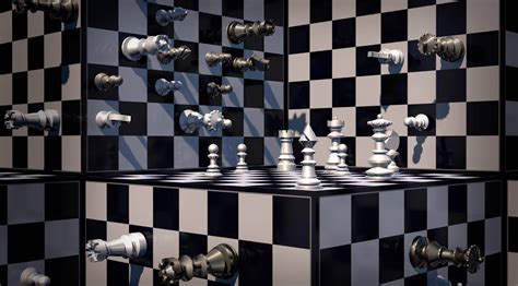 Download Platonic Solid Black And White Chess Board Wallpaper