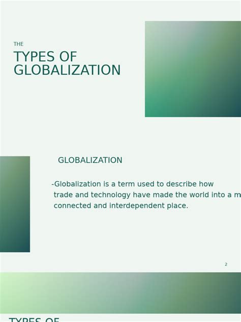 Types Of Globalization Pdf Globalization Cultural Globalization