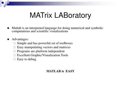 Ppt Matrix Laboratory Powerpoint Presentation Free Download Id4477346