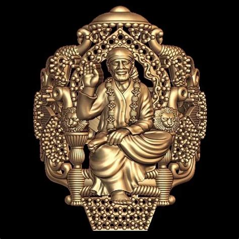 Divine Sai Baba 3d Model Ring Spiritual Jewelry