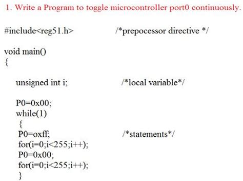 Example Of Embedded Cprogram With Examples For Beginners Eee Ece