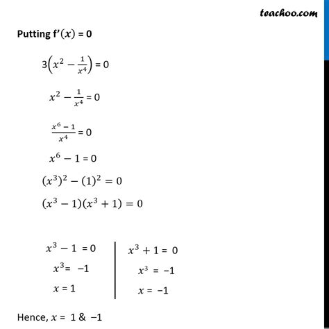 Misc 7 Find Intervals F X X3 1 X3 X 0 Is Increasing