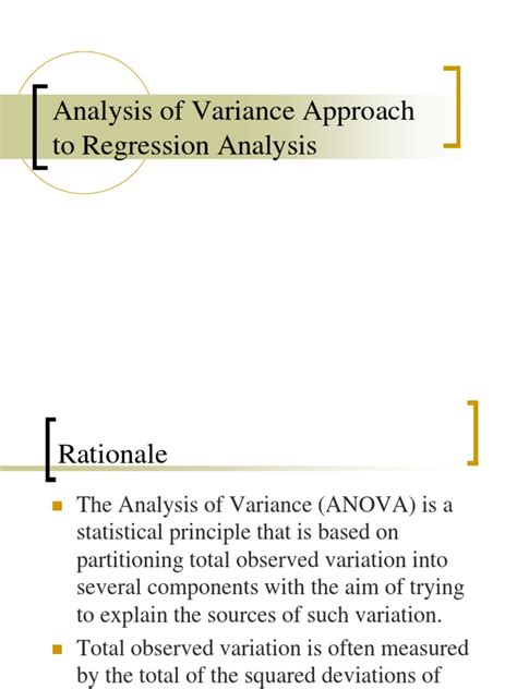 Simple Linear Regression Pdf Errors And Residuals Analysis Of Variance