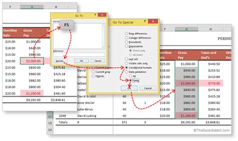 The Excel Addict Quickly Identify Cells With Conditional Formatting