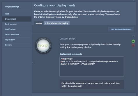 automate deployment of scala java services on elastic beanstalk with codeship