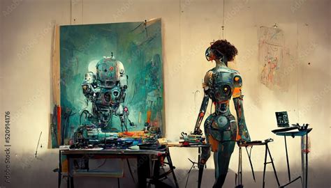 Ai Text To Image Generator Art Making Robot Ai Artist Artificial
