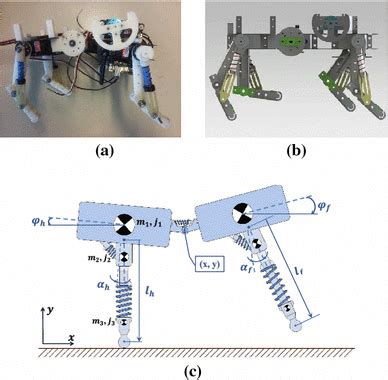 A Bobcat Robot With Rotatory Spine Dof B Detailed Cad Model And C The