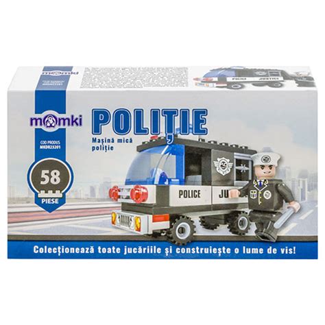 Set Constructie Tip Lego Masina Politie 58 Piese Ncrmkdr23201 Cod