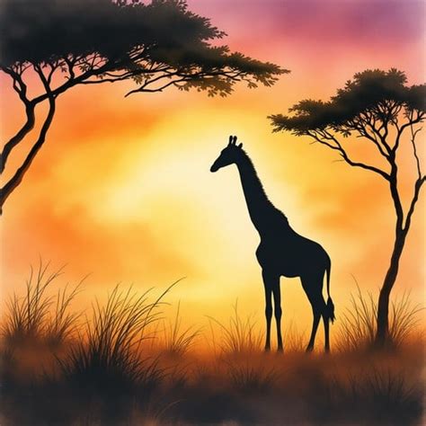 Silhouette African Sunset Related Silhouette Of African Trees At