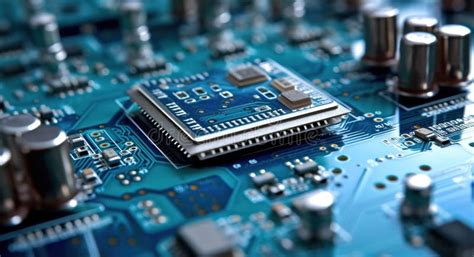 Close Up Of Electronic Circuit Board Technology And Science Background Generative Ai