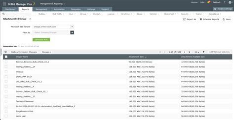 Microsoft 365 Mailbox Content Reports M365 Manager Plus