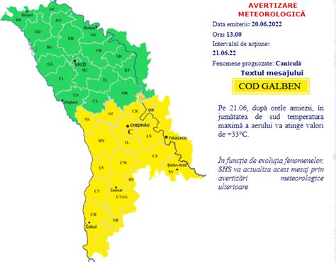 На юге Молдовы из за жары на 21 июня объявлен желтый код Nokta