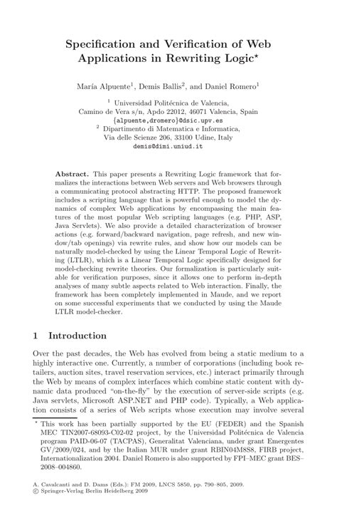 Pdf Specification And Verification Of Web Applications In Rewriting Logic