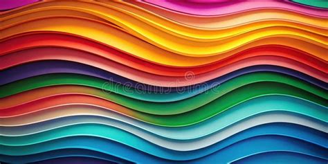 Abstract Colorful Wavy Layers Of Vibrant Hues Design Generative Ai