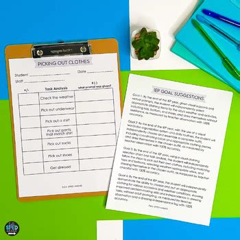 Picking Out Clothes Visual Task Analysis Template Special Education Life Skills Full SPED Ahead