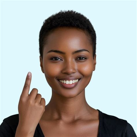 Premium Psd Woman Posing With Her Index Finger
