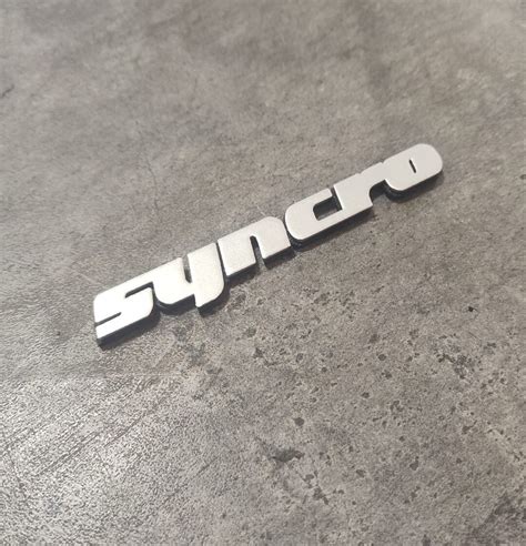 Vw Golf Syncro Rear Badge Emblem Sign Logo Etsy