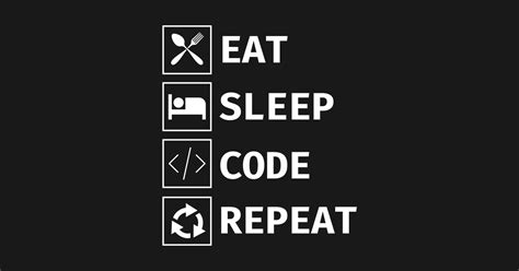 Eat Sleep Code Repeat Coder T Shirt Teepublic