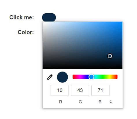 Native Color Picker Component For Vue Vue Script