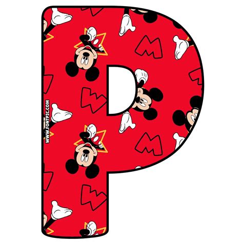 Mickey Mouse Letter P