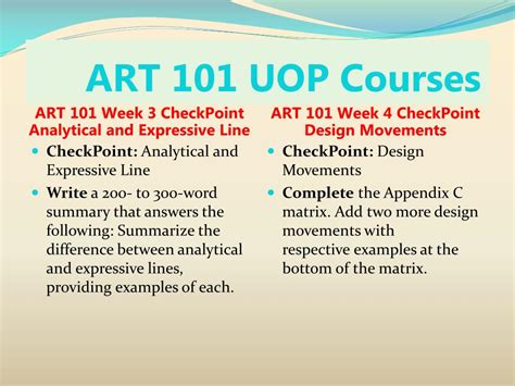 PPT ART 101 UOP Tutorial Course Uoptutorial PowerPoint Presentation ID 7197094