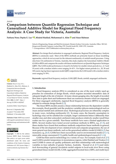 Pdf Comparison Between Quantile Regression Technique And Generalised