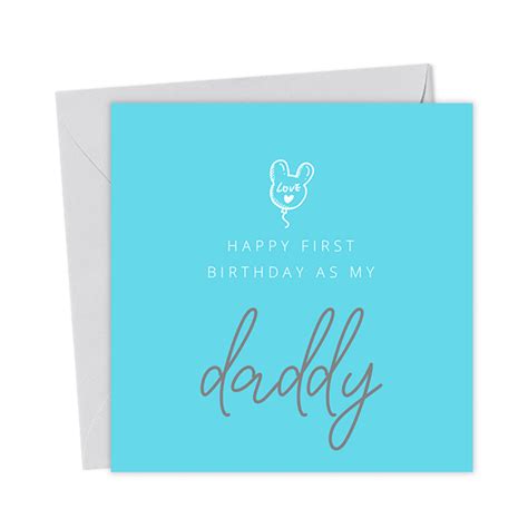 Happy First Birthday As My Daddy Birthday Card