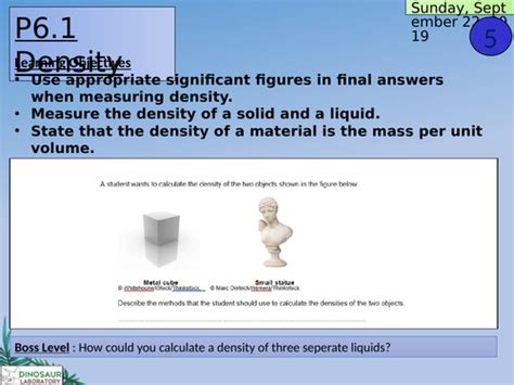 Ks4 P61 Density Teaching Resources