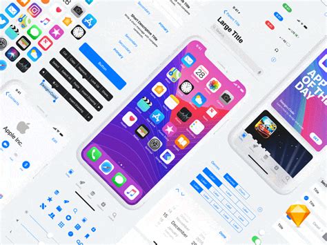 ios 11 ui kit for iphone x sketch freebie download free resource for