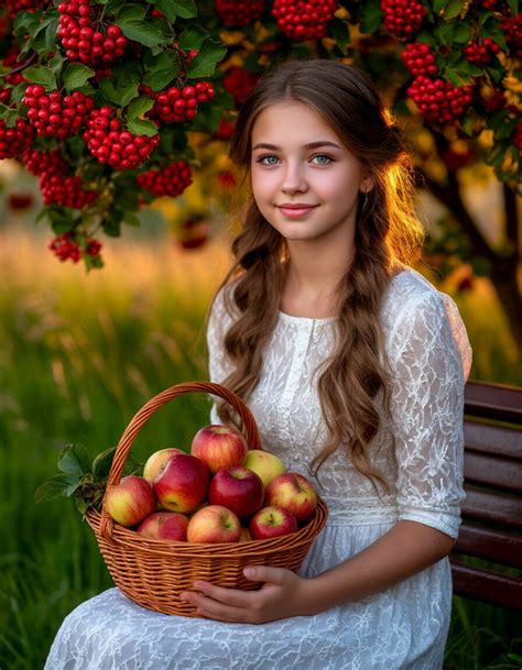 скромная красивая мечтательная девушка сидит на лавочке у куста … — картинка создана в Шедевруме