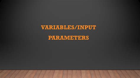 Hana Sap Hana Variablesinput Parameters