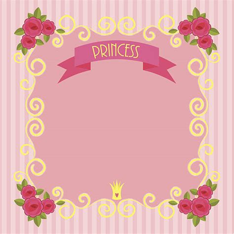 Clip Art Of A Princess Border Illustrations Royalty Free Vector