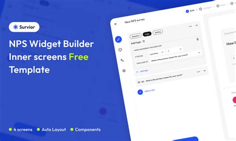 NPS Widget Builder Saas Dashboard Figma