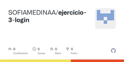 Github Sofiamedinaa Ejercicio Login